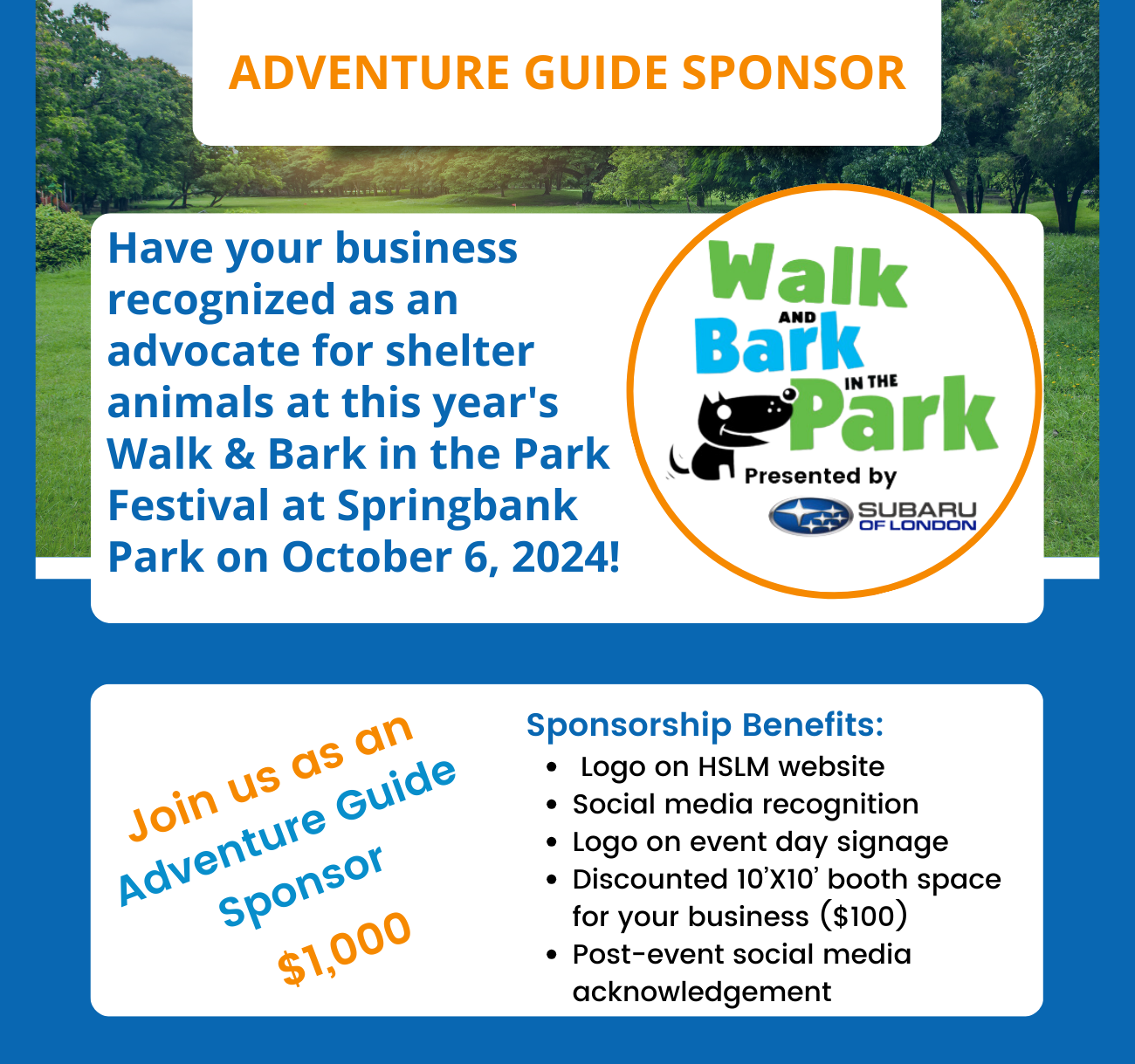 Sponsorship Opportunities Humane Society London And Middlesex